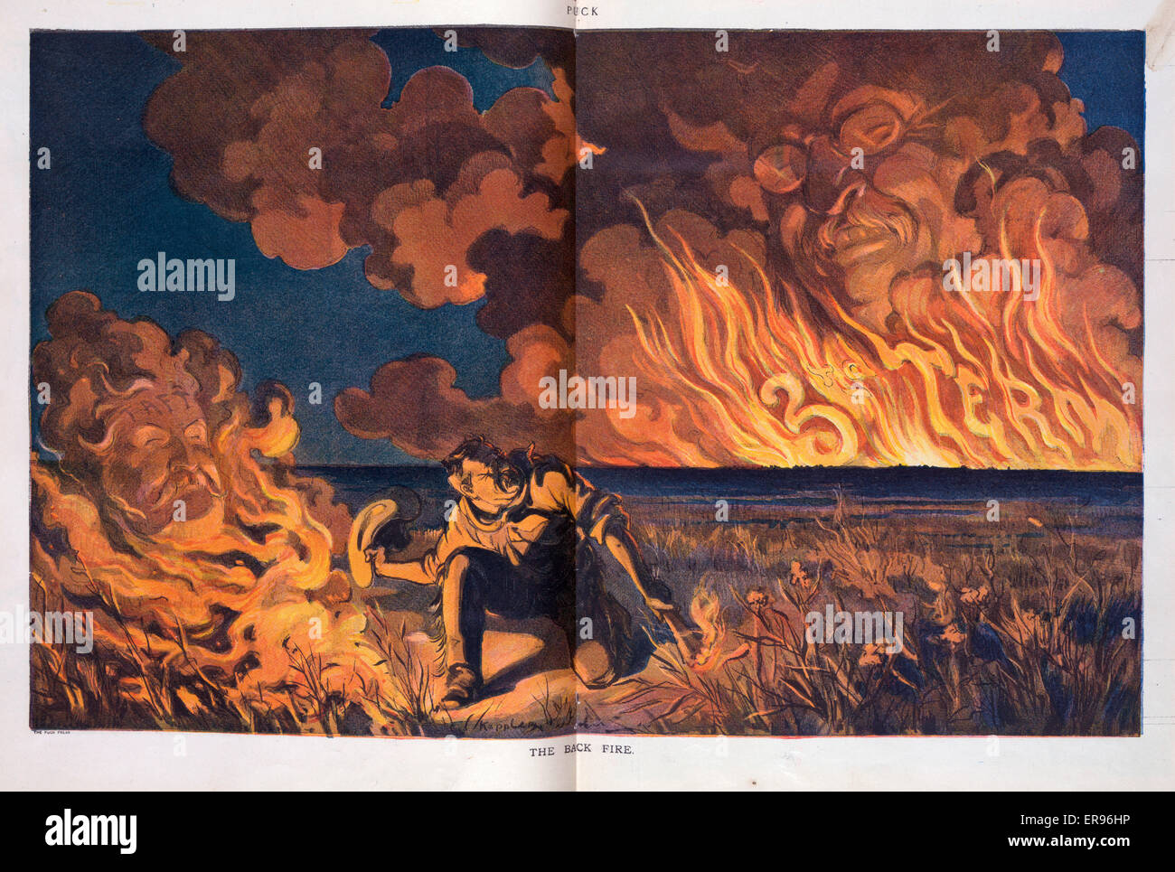 The back fire Stock Photo - Alamy