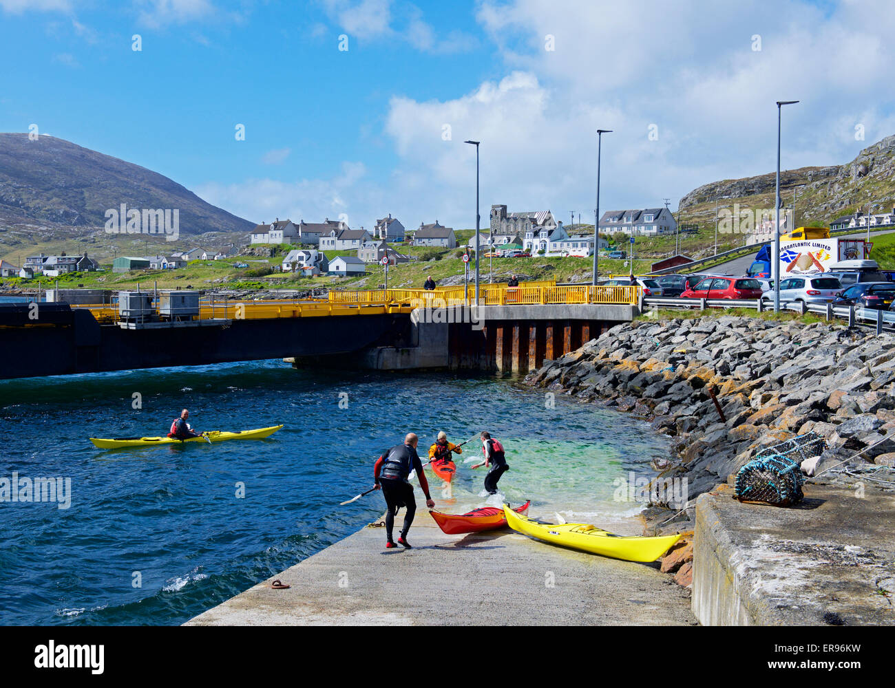 Canoeists, Isle of Barra, Outer Hebrides, Scotland UK Stock Photo - Alamy