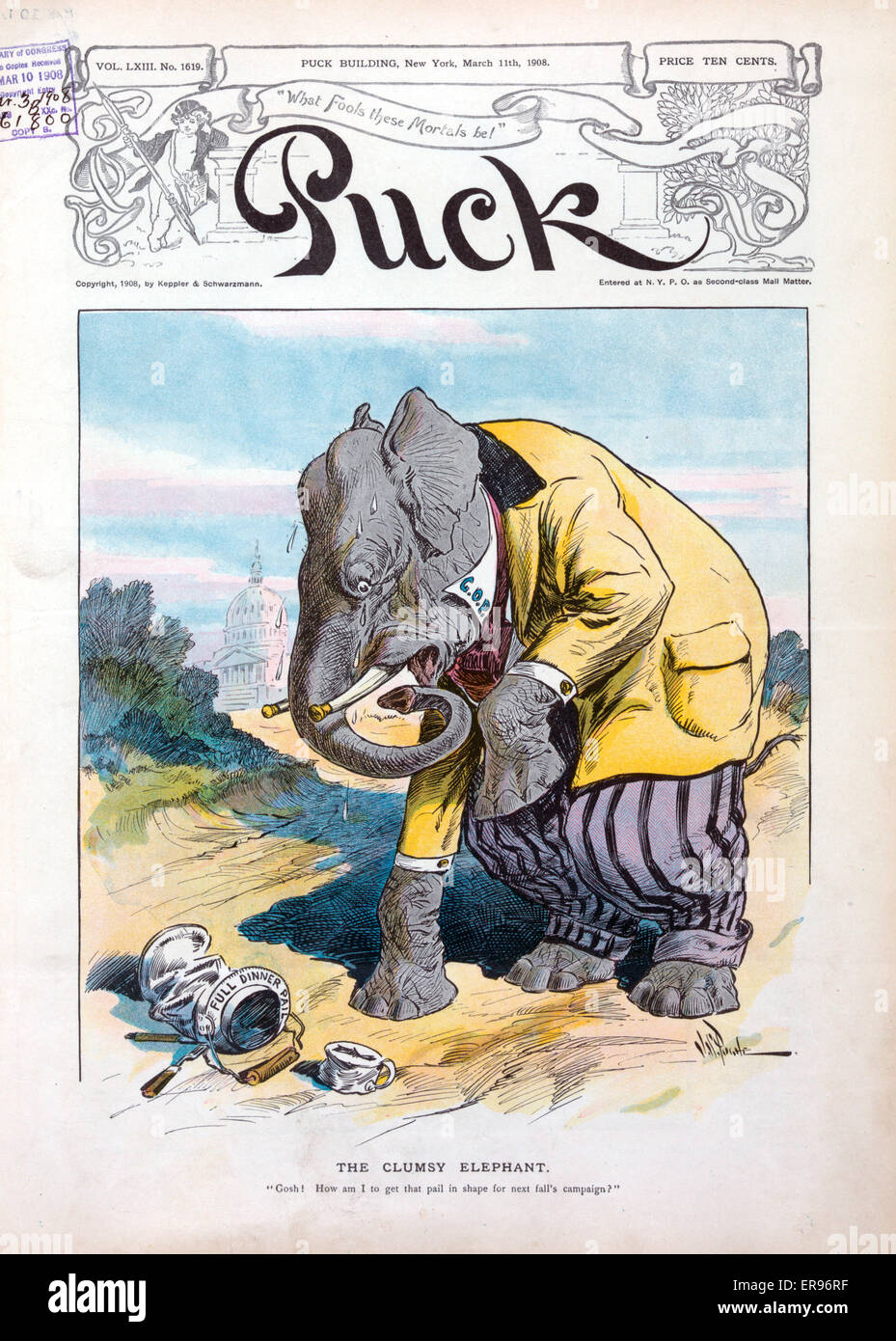 The clumsy elephant Stock Photo - Alamy