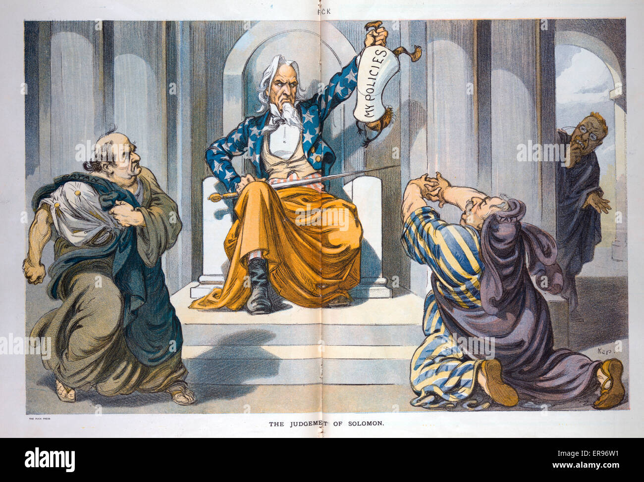 The judgement of Solomon Stock Photo - Alamy