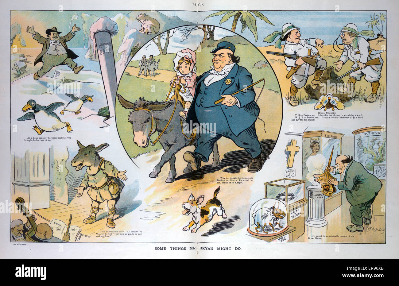 William jennings bryan cartoon hi-res stock photography and images - Alamy