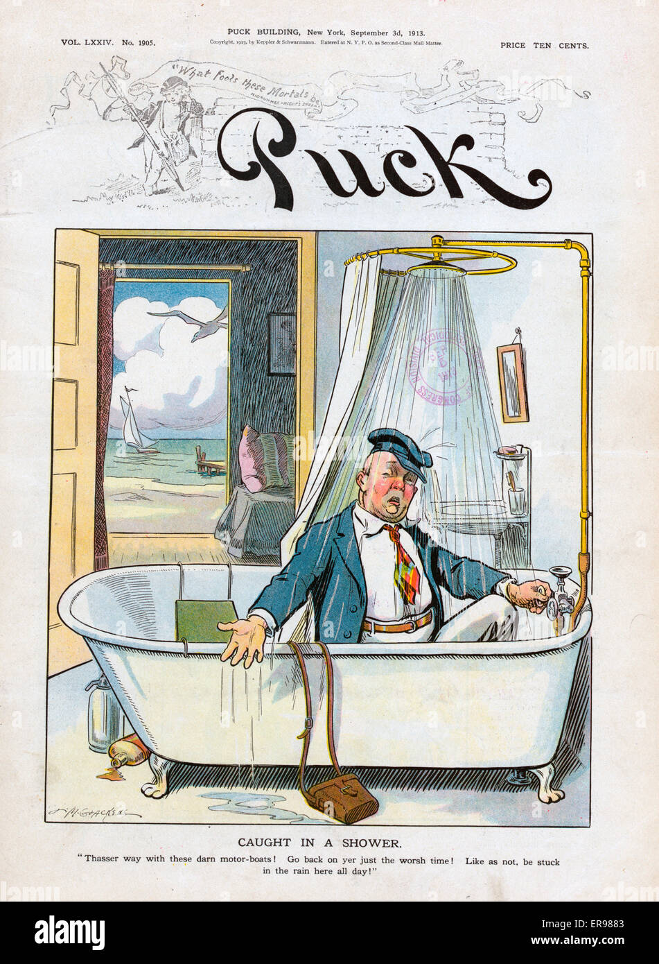 Caught in a shower Stock Photo - Alamy