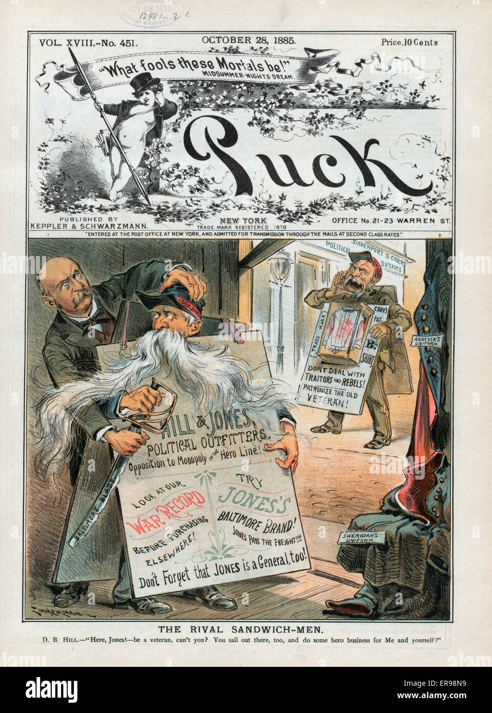 The rival sandwich-men Stock Photo - Alamy