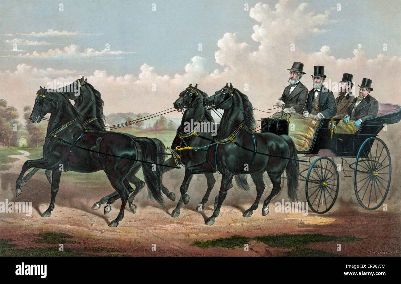 The celebrated four in hand stallion team hi-res stock photography and ...