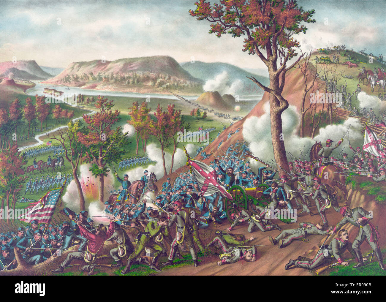 Battle of Missionary Ridge - fought November 23-25, 1863 Stock Photo ...