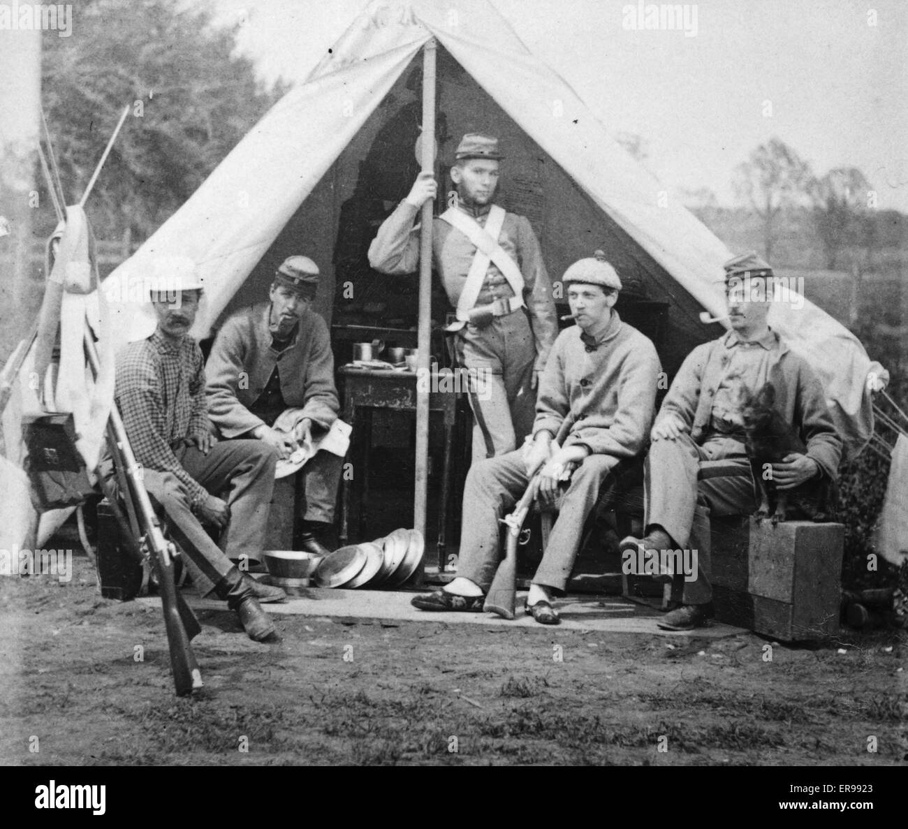 7th New York State Militia, Camp Cameron, DC, 1861 Stock Photo - Alamy