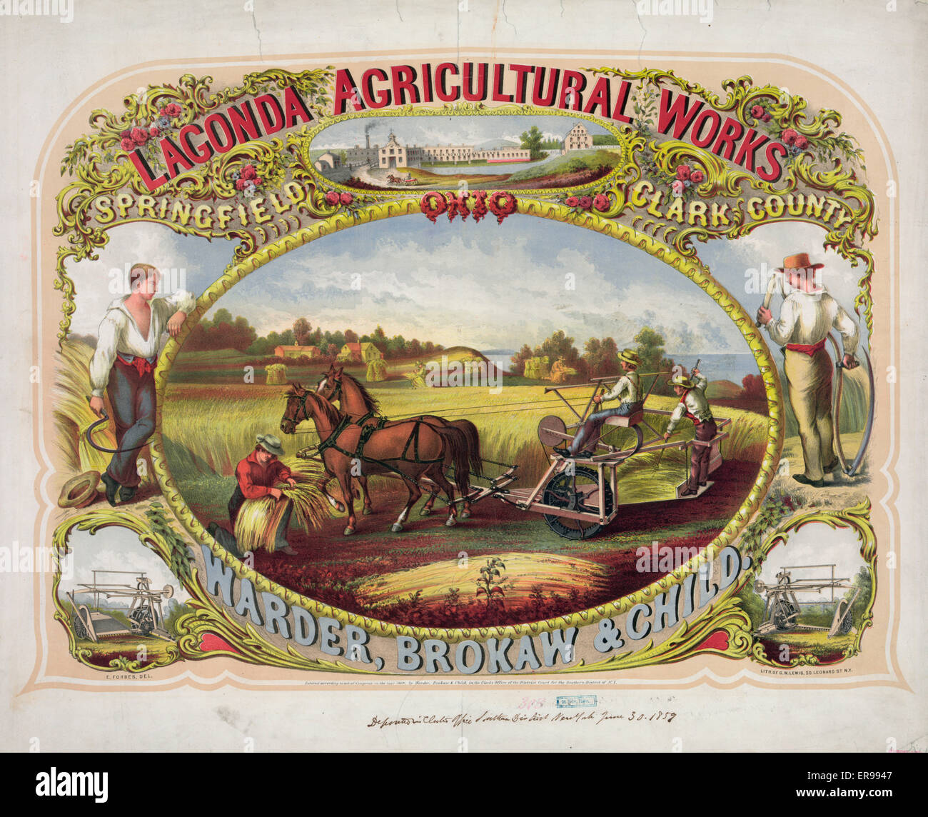 Lagonda Agricultural Works, Springfield, Clark County, Ohio Stock Photo ...