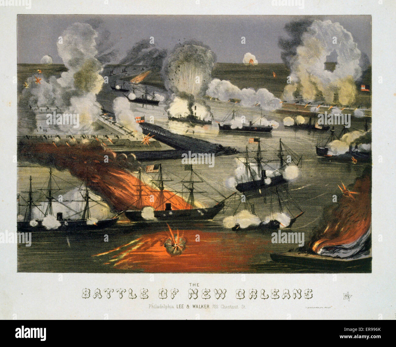 The battle of New Orleans Stock Photo - Alamy