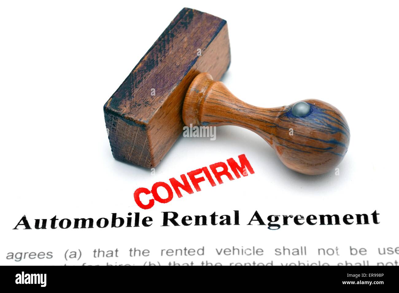 Car rental confirmation hi-res stock photography and images - Alamy