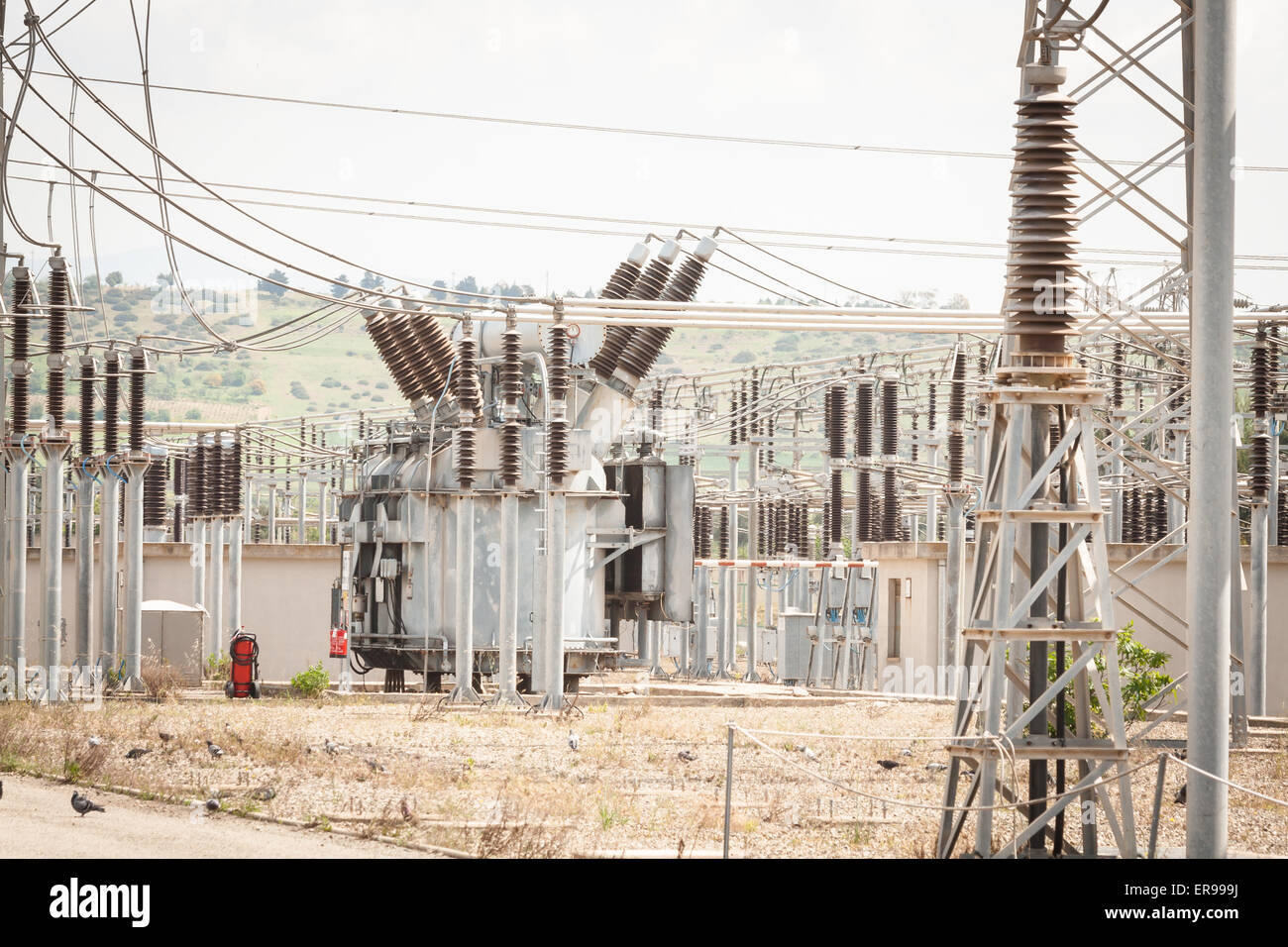 Power Station. Transformers and connections in a power plant Stock ...