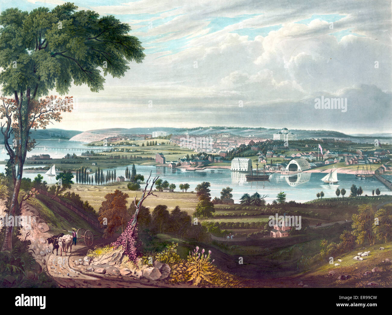 Washington DC from beyond the Navy Yard Stock Photo - Alamy