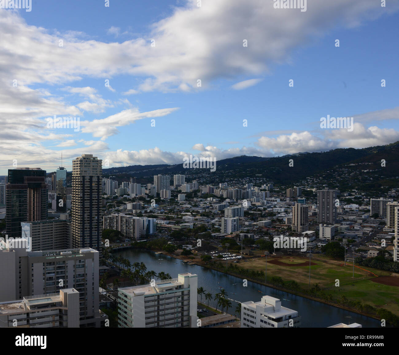 Skyline, Buildings, Honolulu, Hawaii Stock Photo - Alamy
