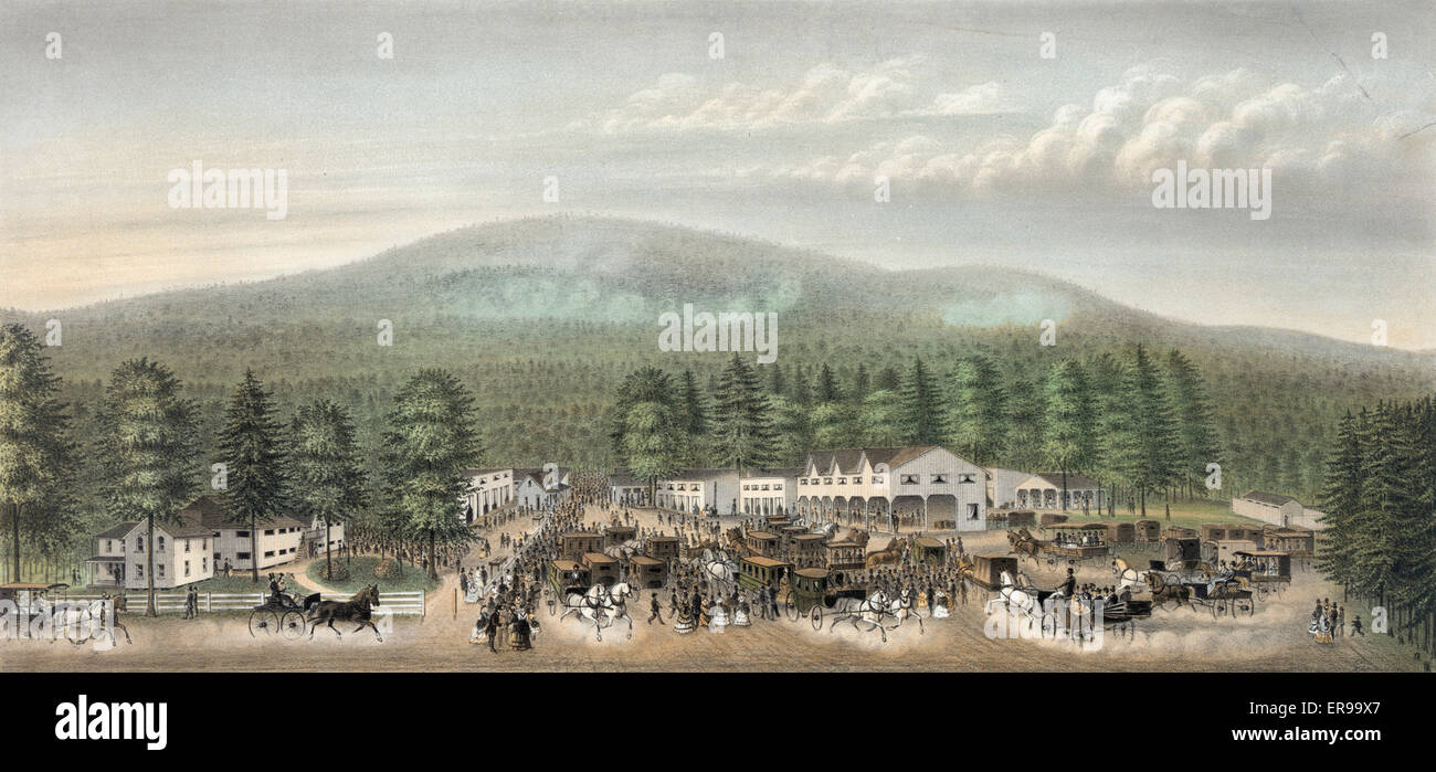 Exterior view of West Branch camp meeting, Clinton Co., Pa Stock Photo ...