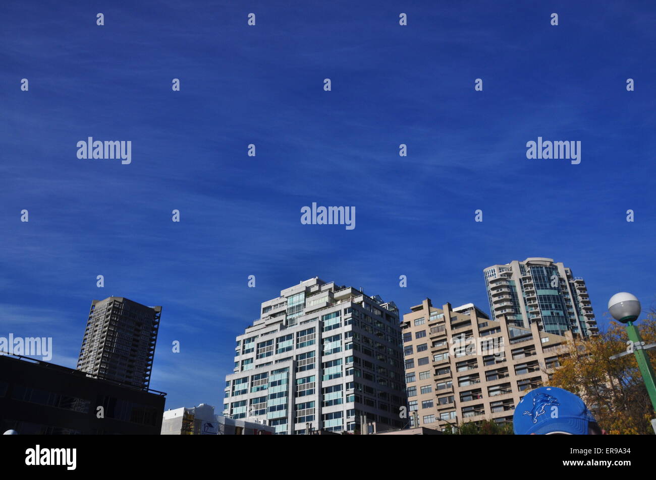 City Skyline From the ground Stock Photo - Alamy