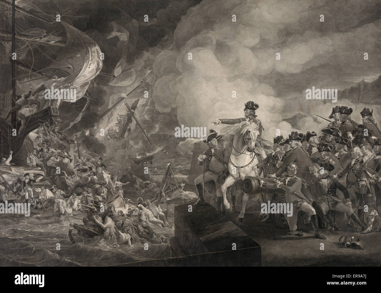 The siege and relief of Gibraltar Stock Photo - Alamy