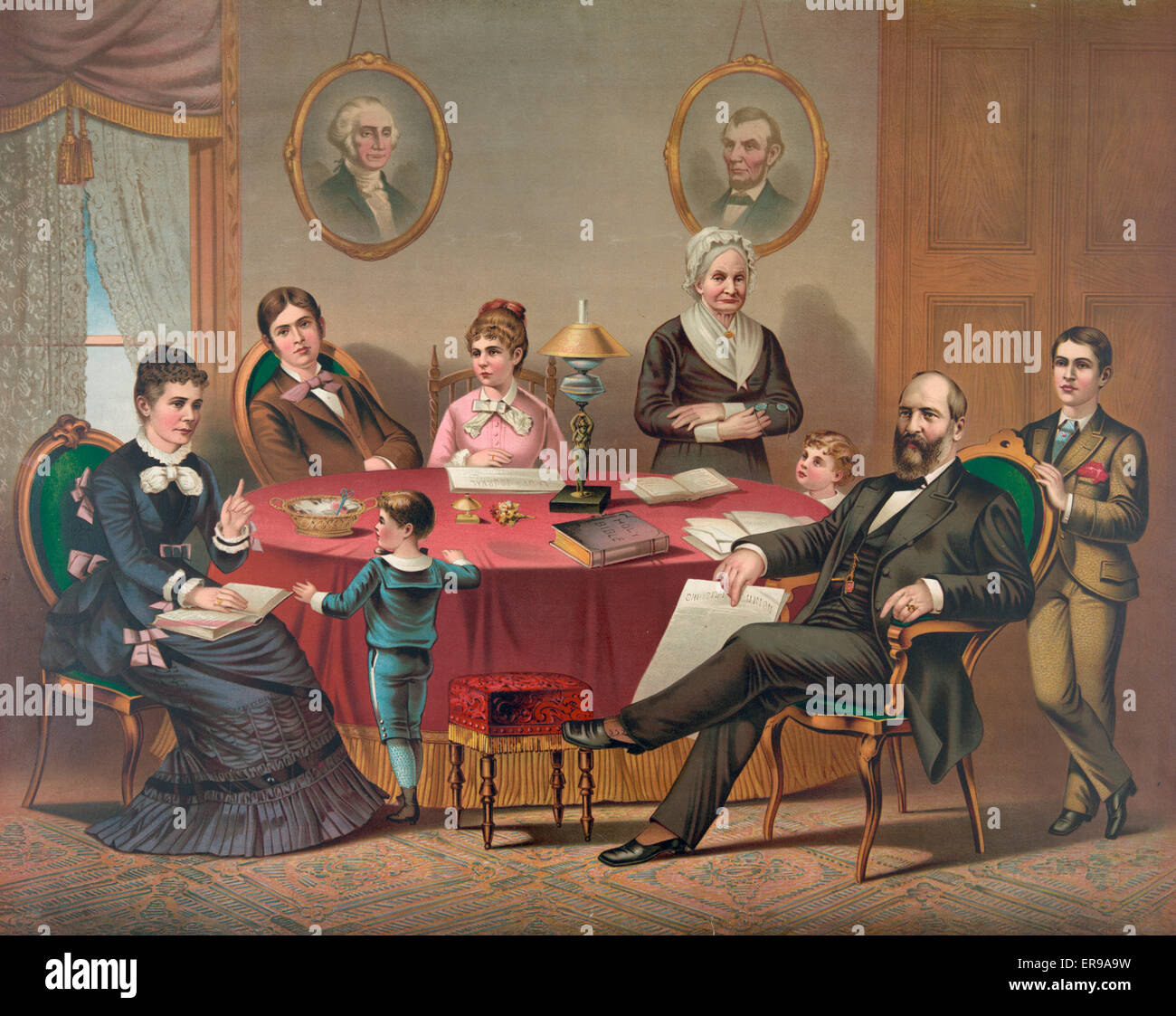 James garfield family hi-res stock photography and images - Alamy