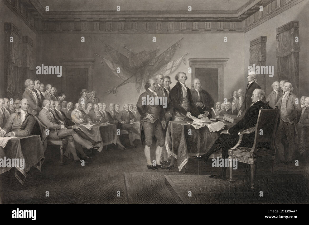 Signing Of The Declaration Of Independence High Resolution Stock ...