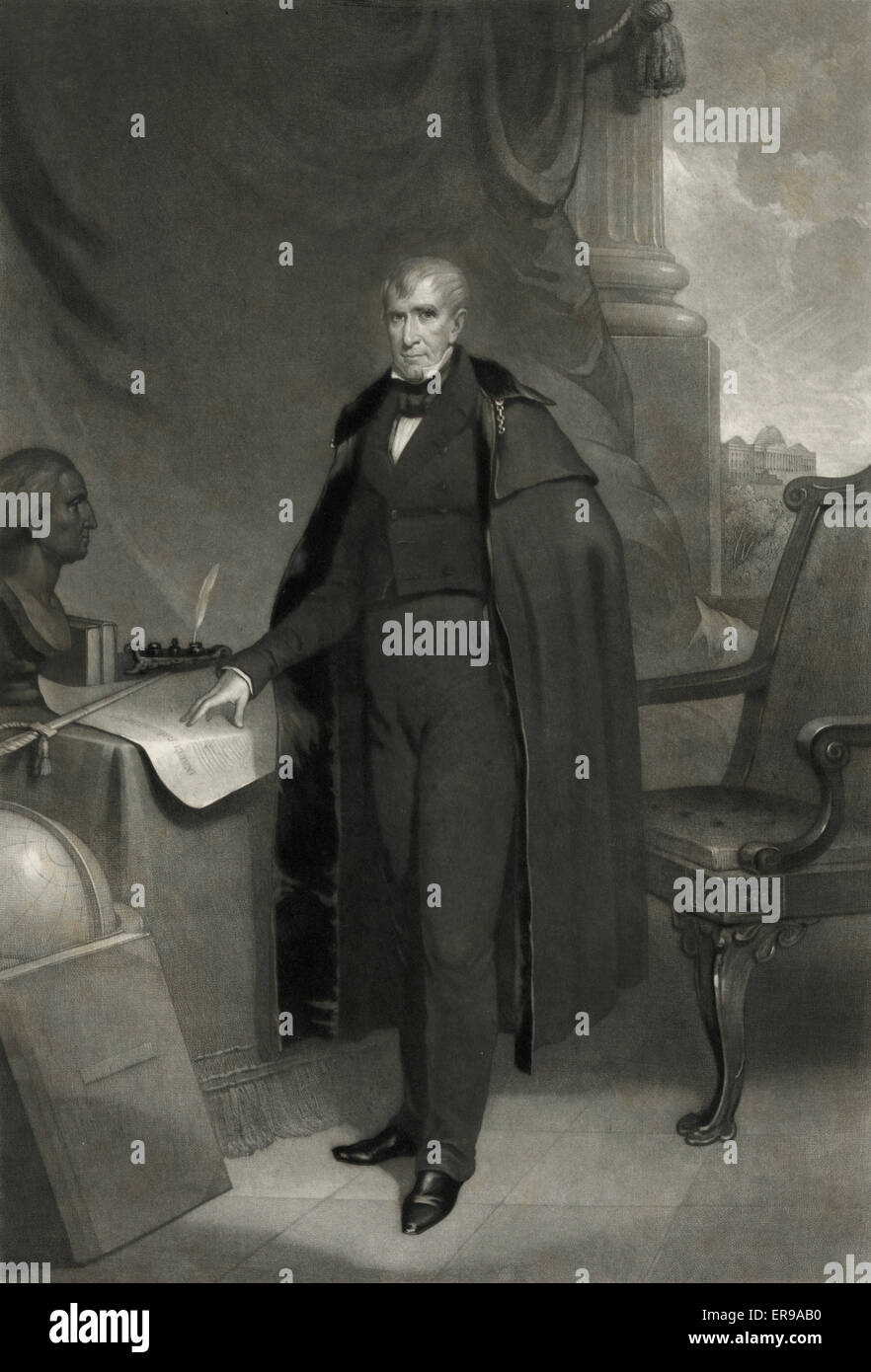 William Henry Harrison, American President Stock Photo - Alamy