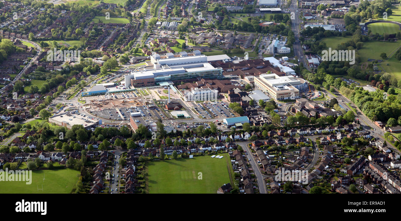 aerial view of Royal Stoke University Hospital, Staffordshire, UK Stock ...
