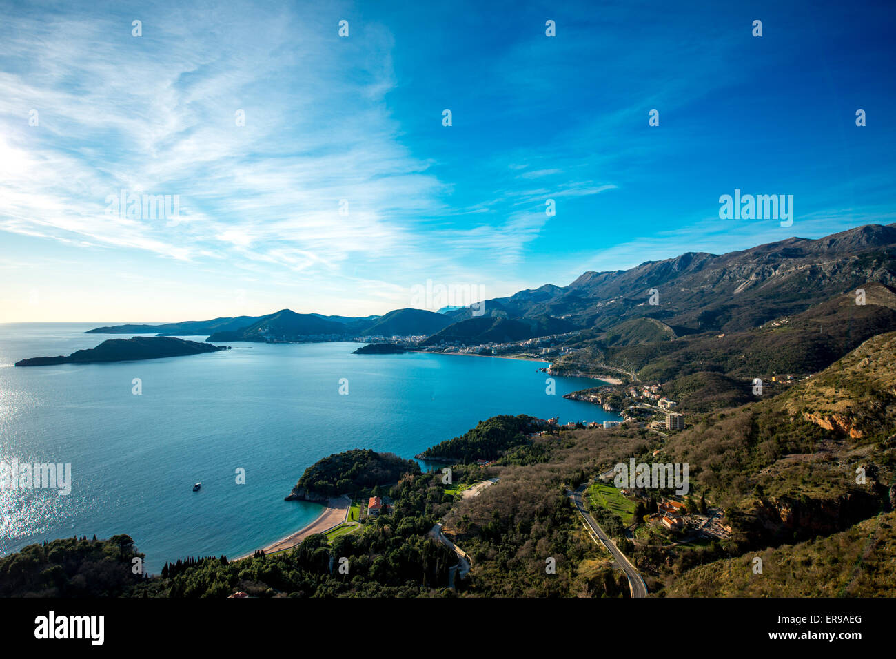 Landscape of Adriatic sea coast in Montenegro Stock Photo - Alamy