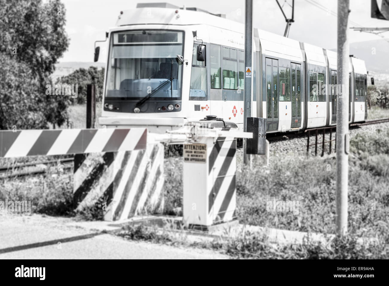 train pylon speed. Image taken to the passage of a train Stock Photo ...