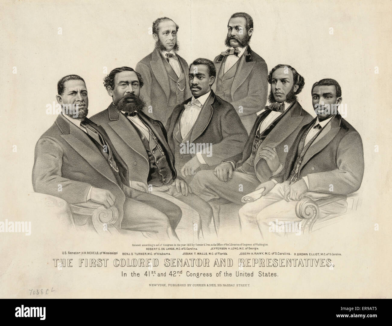 The first colored senator and representatives - in the 41st Stock Photo ...