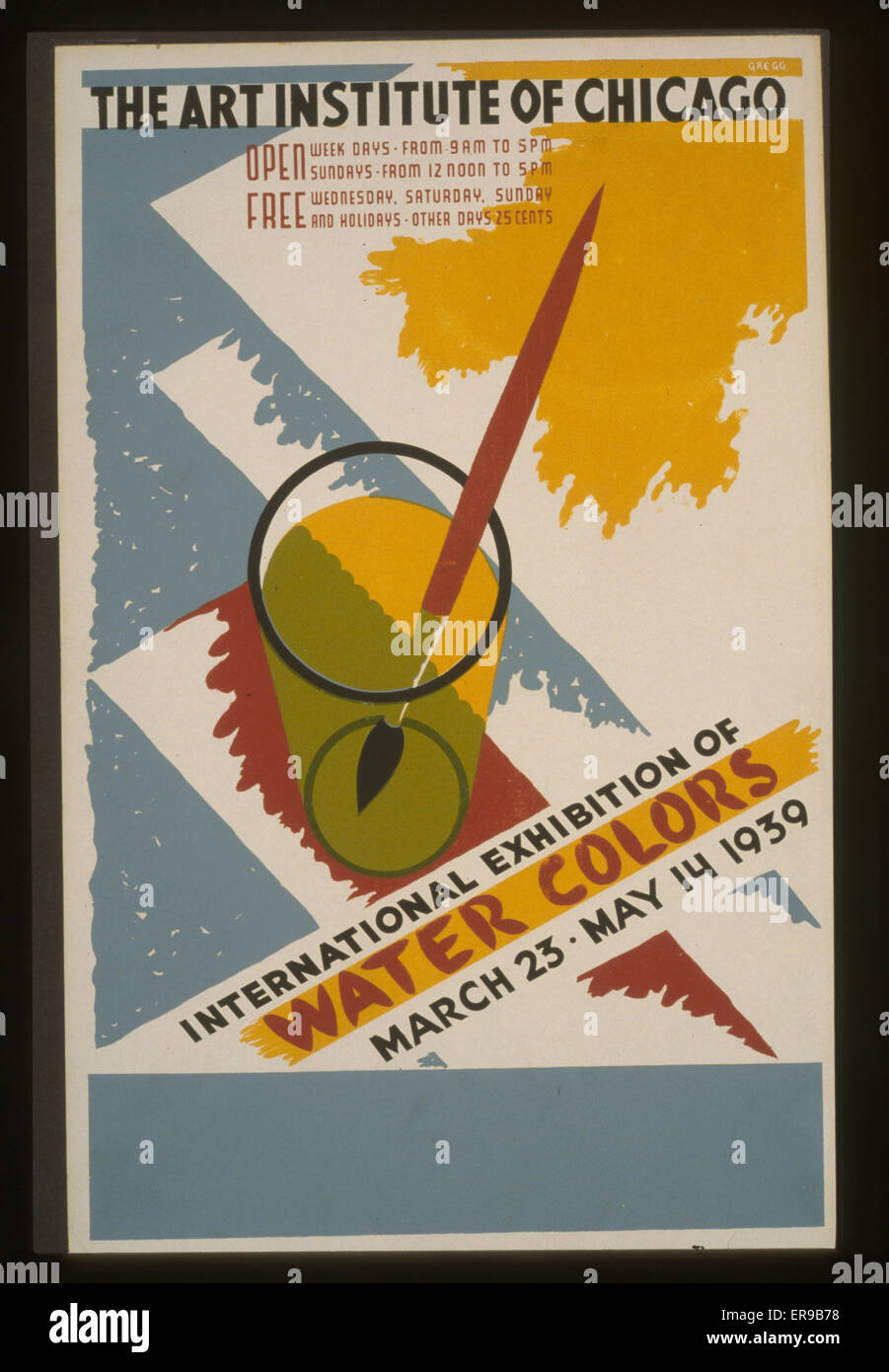 International exhibition of water colors The Art Institute o Stock ...