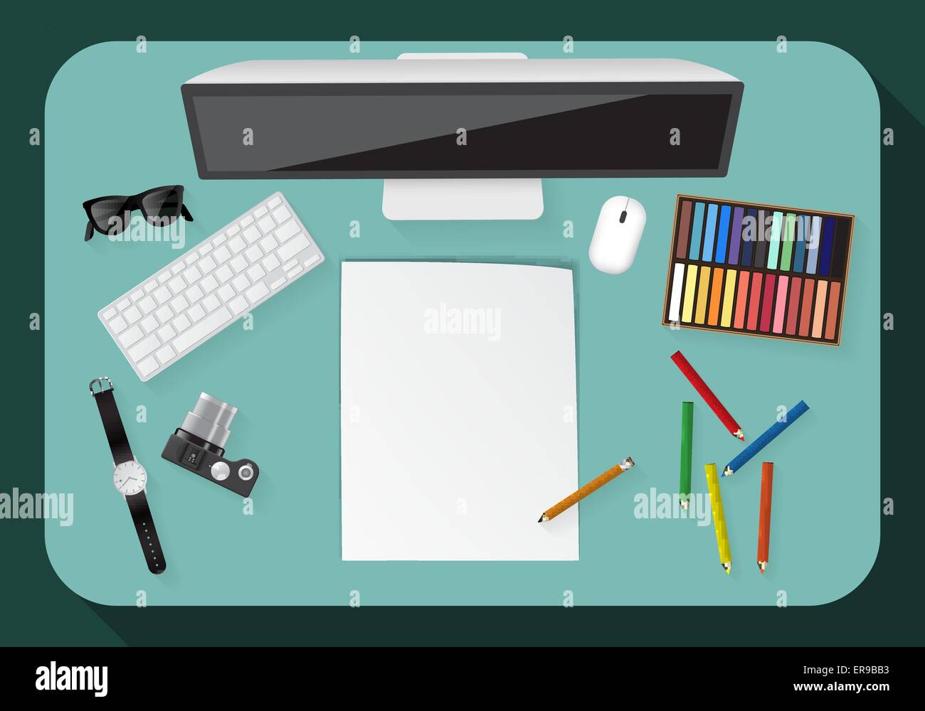 Workplace concept. Flat design Stock Vector Image & Art - Alamy