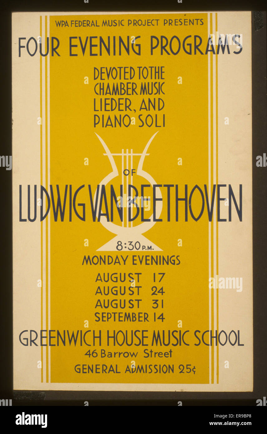 WPA Federal Music Project presents four evening programs dev Stock ...
