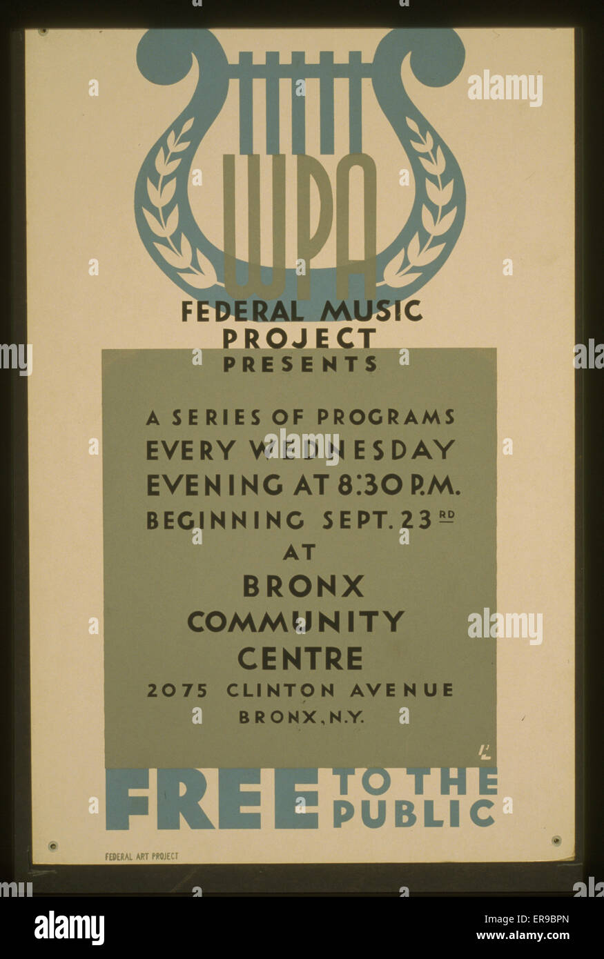 WPA Federal Music Project presents a series of programs ever Stock ...