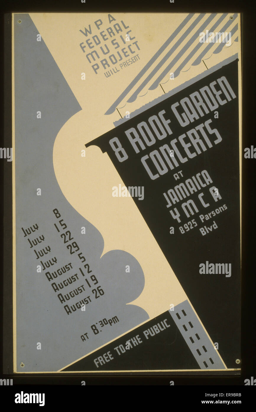 WPA Federal Music Project will present 8 roof garden concert Stock ...