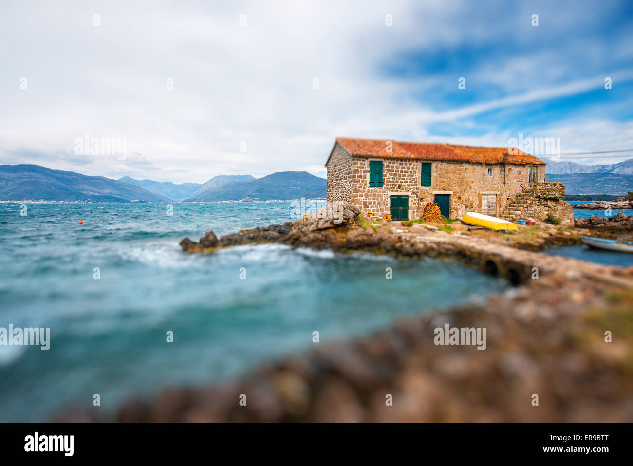 Old marina with lonely House Stock Photo - Alamy