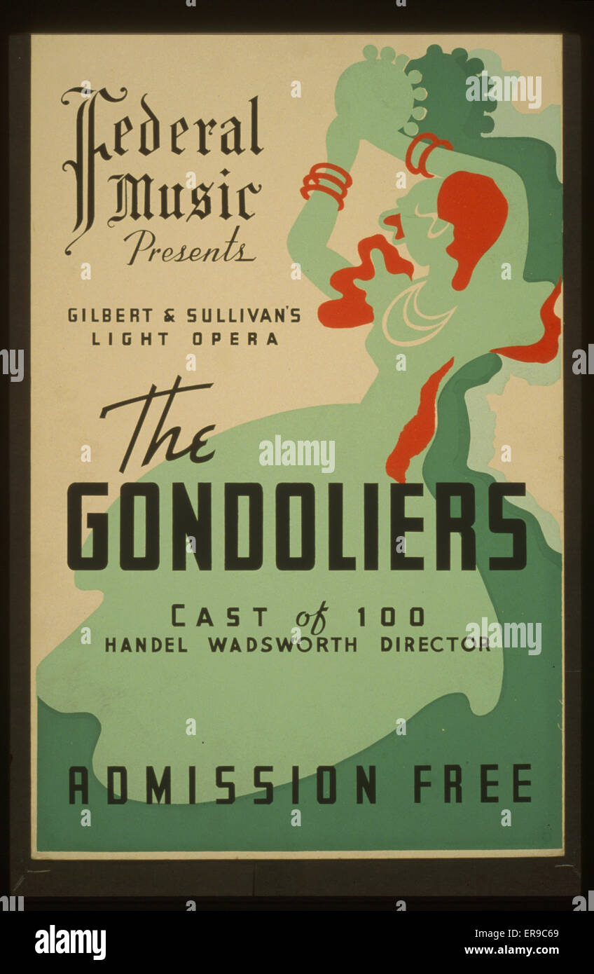 Federal music presents gilbert sullivans light opera gondoliers cast ...