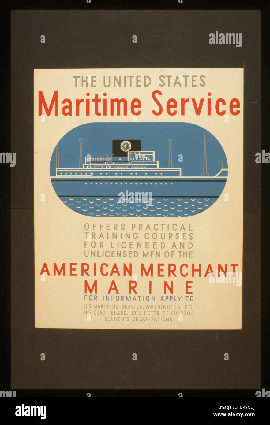 The United States Maritime Service offers practical training Stock ...