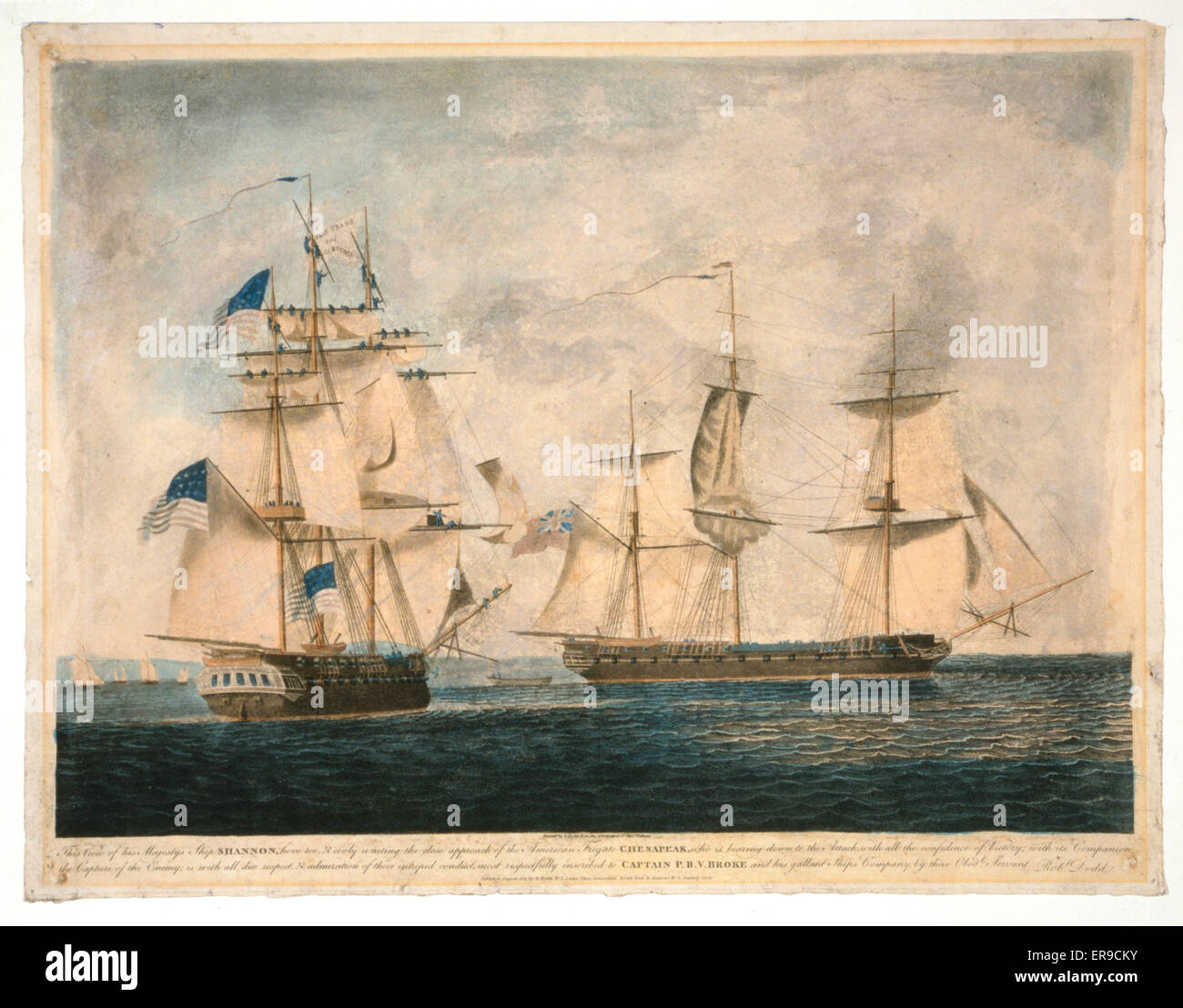 Waiting the close approach of the american frigate chesapeak hi-res ...