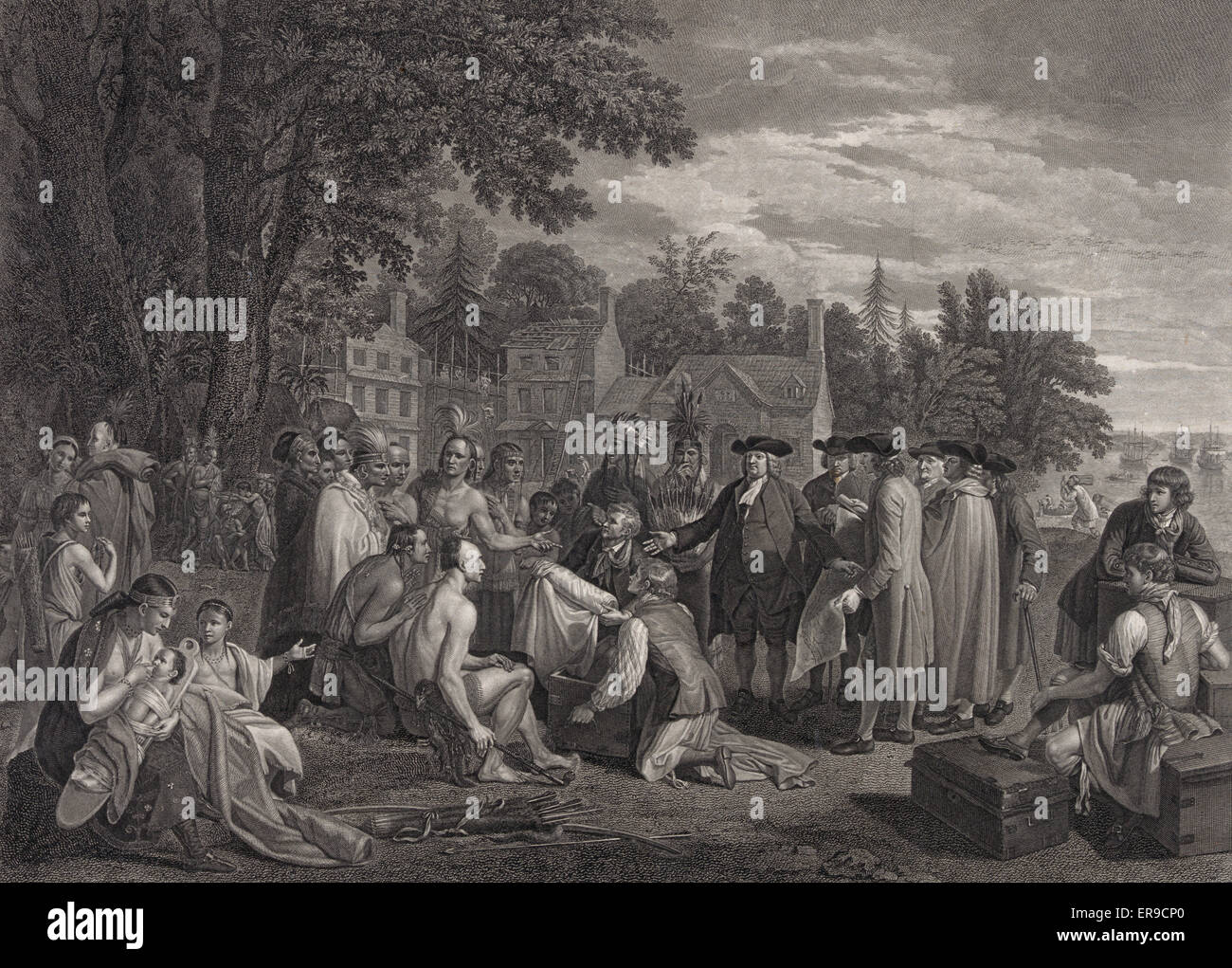 William penns treaty with the indians hi-res stock photography and ...