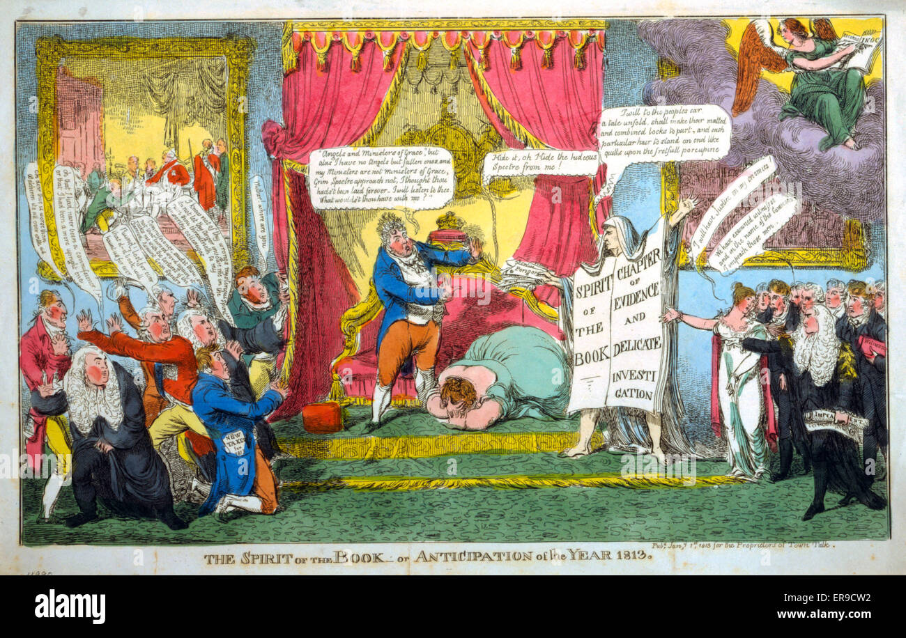 The spirit of the book - or anticipation of the year 1813 Stock Photo ...