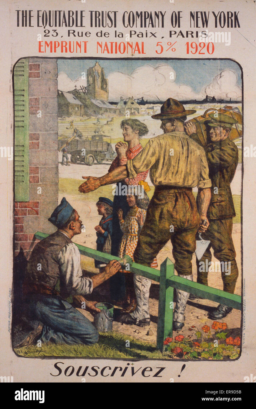 The Equitable Trust Company of New York. Emprunt National 5 Stock Photo ...