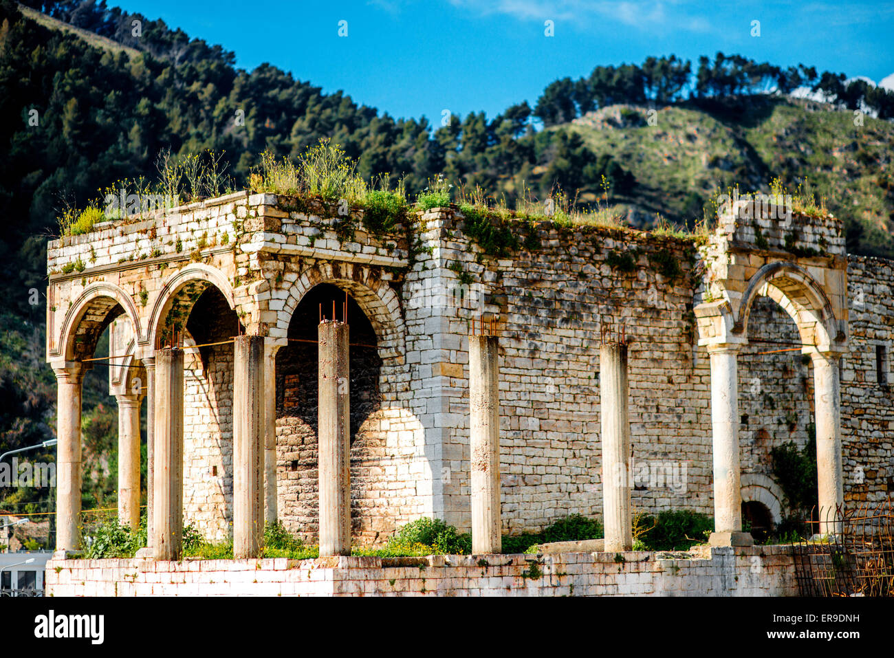 Ruins in Berat city Stock Photo - Alamy
