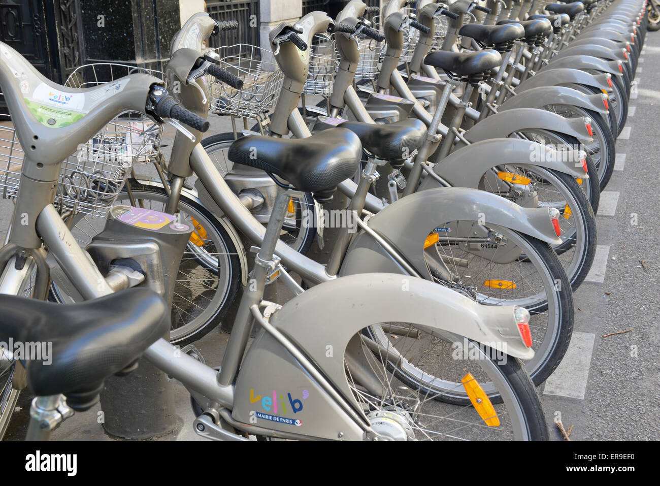 Velib Bike, a Bicycle share program in Paris gives residents and ...