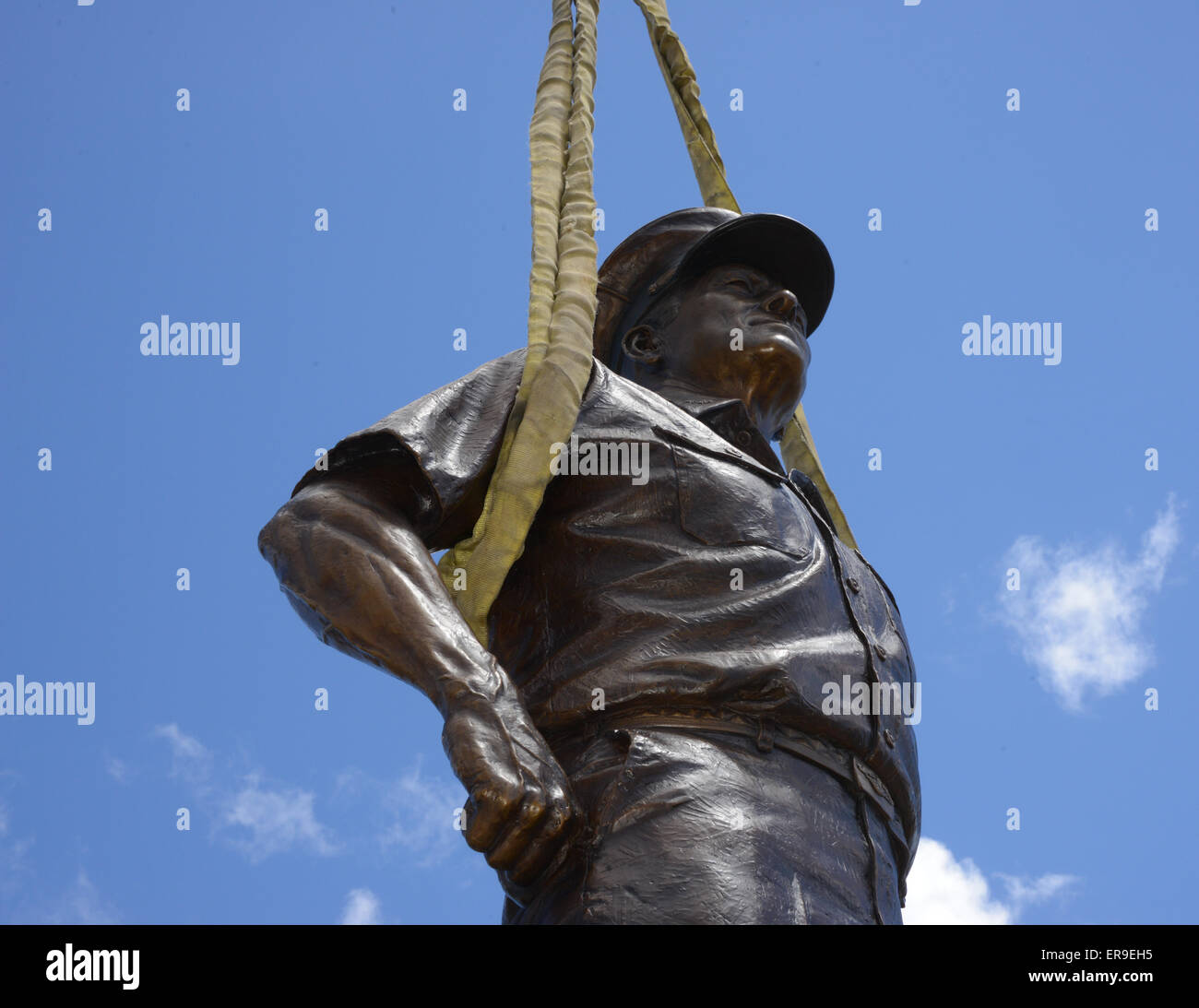 Fleet Admiral Chester William Nimitz bronze statue arrived. Next to USS ...