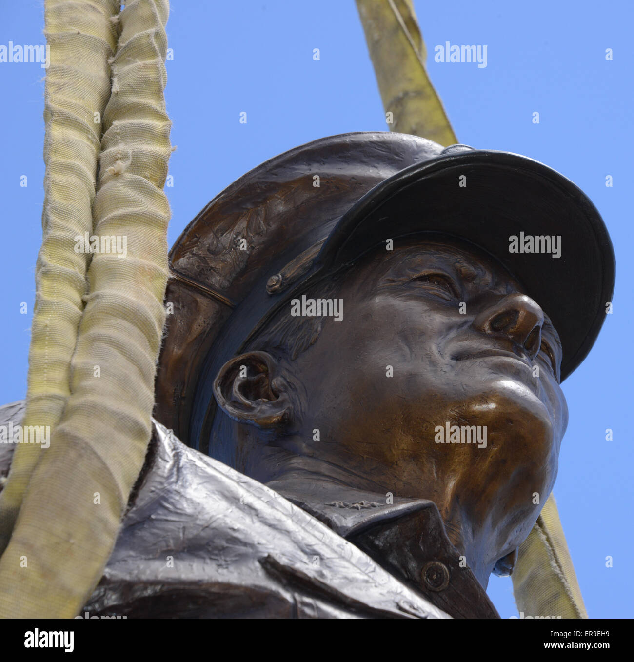 Fleet Admiral Chester William Nimitz bronze statue arrived. Next to USS ...