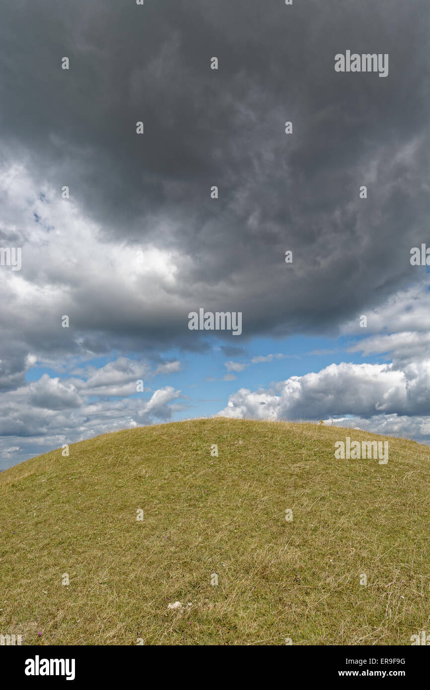 Five Barrows, Tennyson Trail, Brook Down, Isle of Wight, England Stock ...