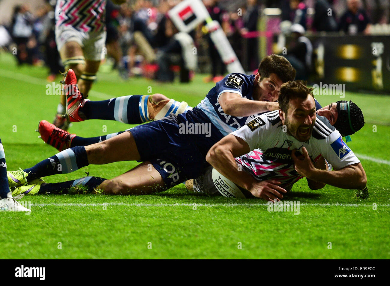 Paris, France. 29th May, 2015. Top 14 rugby playoff. Stade Francais ...