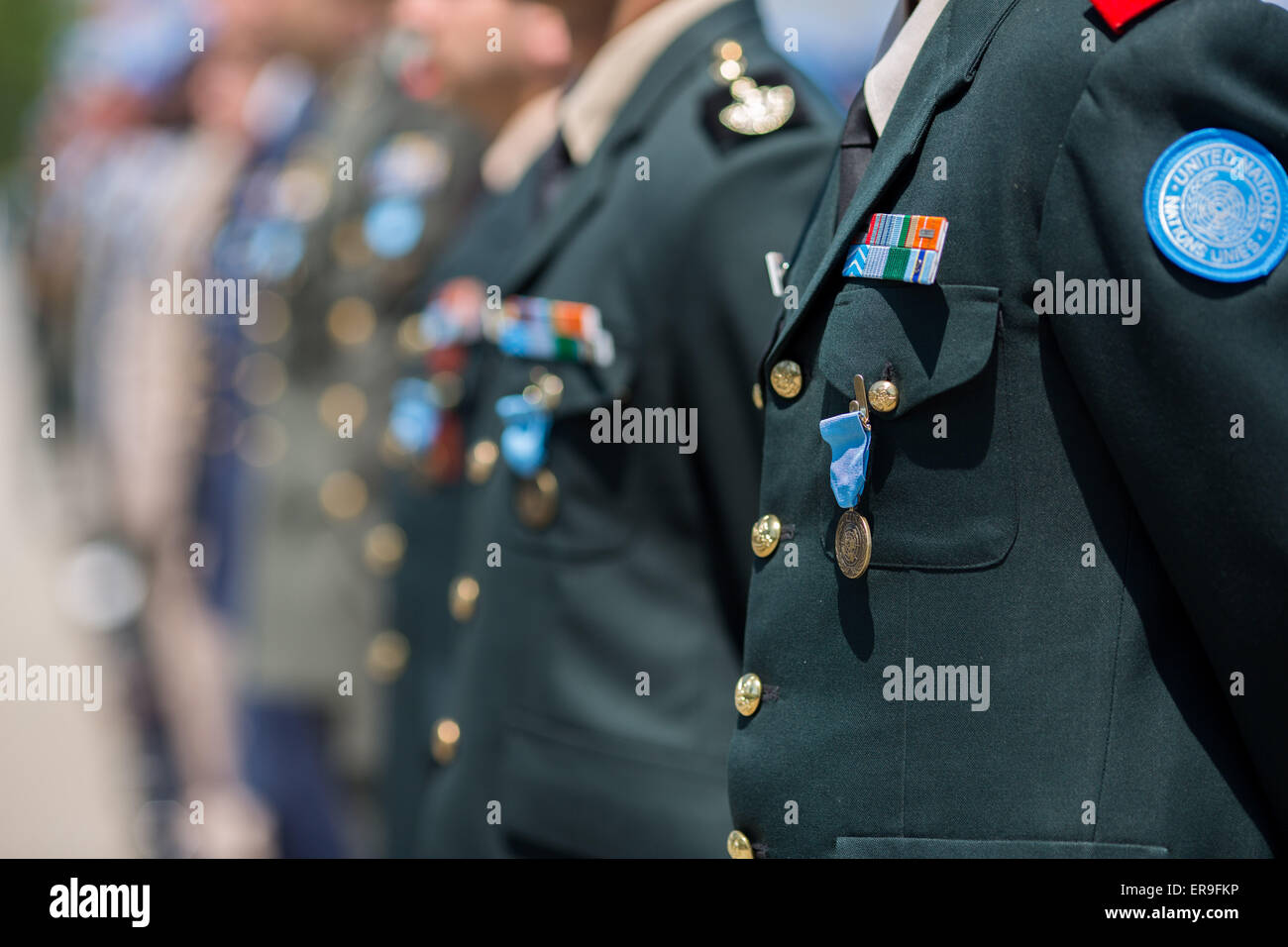 New York, USA. 29th May, 2015. 44 military and police personnel from 25 ...
