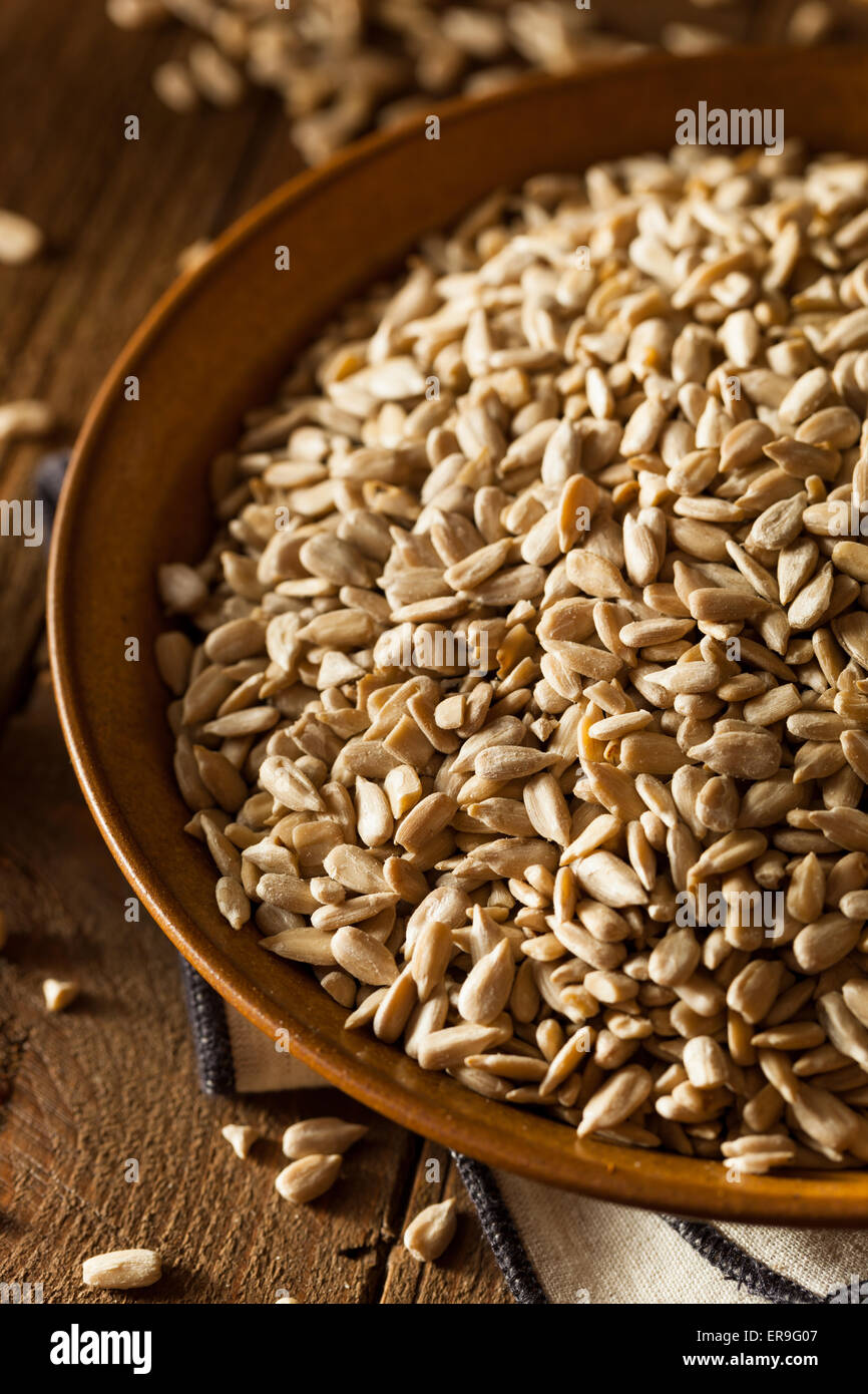 Raw Organic Hulled Sunflower Seeds in a Bowl Stock Photo - Alamy