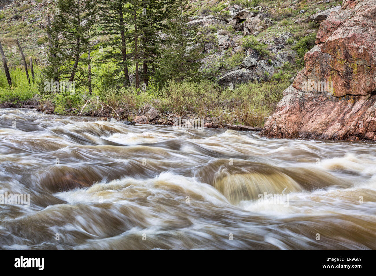 Cache la Poudre River west of Fort Collins in northern Colorado ...