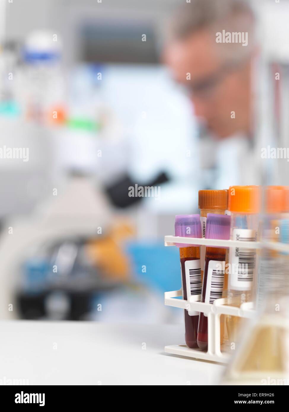 PROPERTY RELEASED. MODEL RELEASED. Medical testing of various human ...