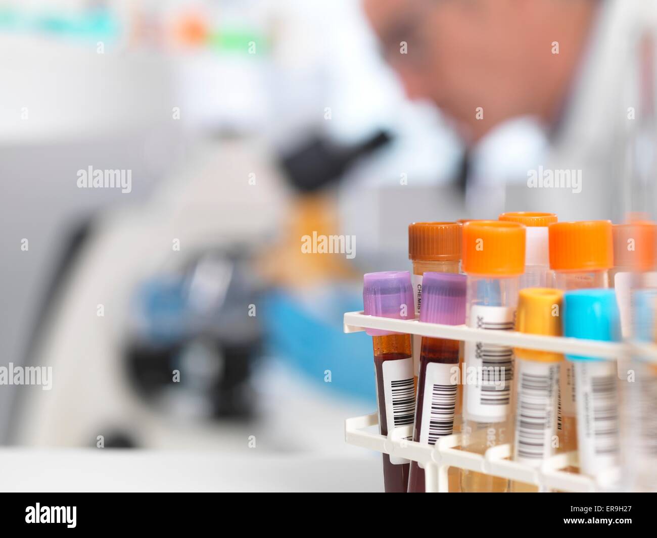 PROPERTY RELEASED. MODEL RELEASED. Medical testing of various human ...