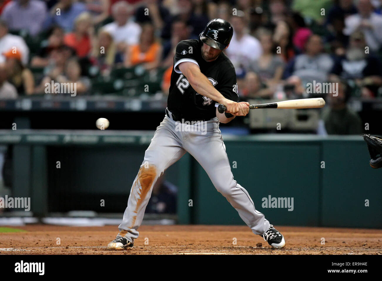 Houston, TX, USA. 29th May, 2015. Chicago White Sox third baseman Conor ...